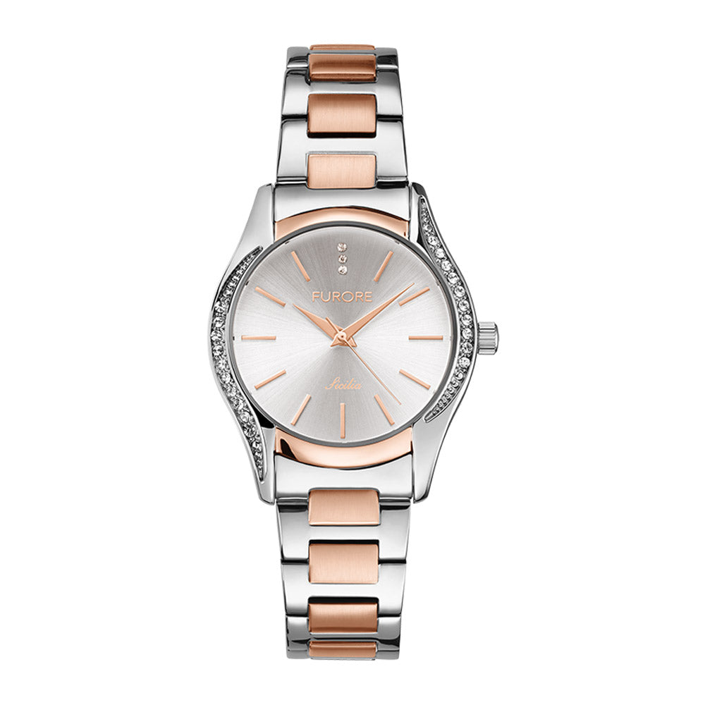 Sicilia Watch Rosegold And Silver Colour – Furore Watches